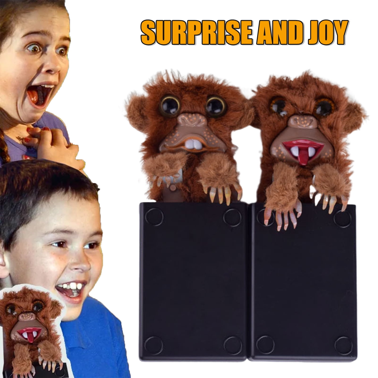 Prank Monkey Toy Pop-Up Surprise Monkey Plush Toy Interactive Fun Prank ...