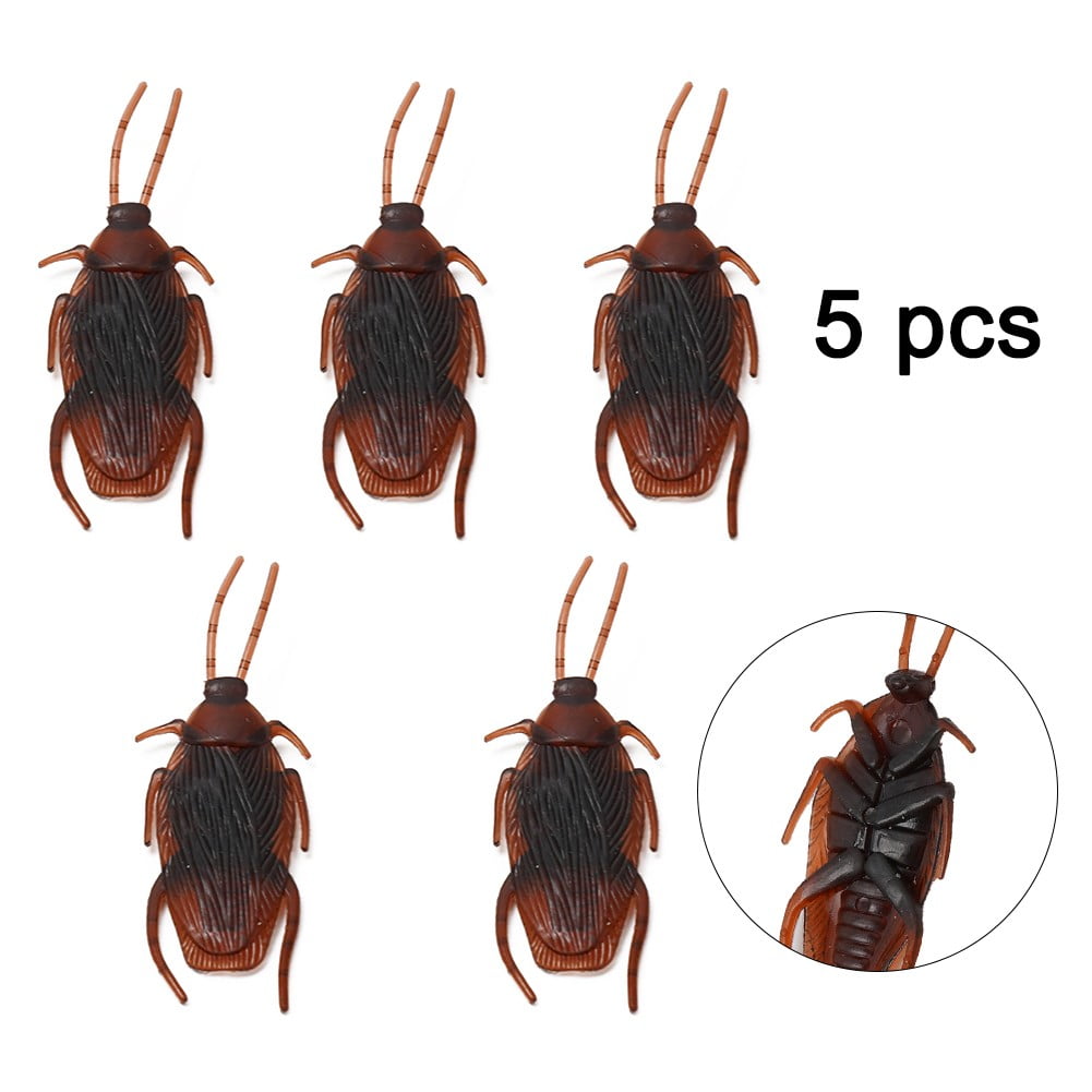 Prank Prank Cockroaches Smelless Trick 5/10pcs 6cm X 2cm Fake Funny ...