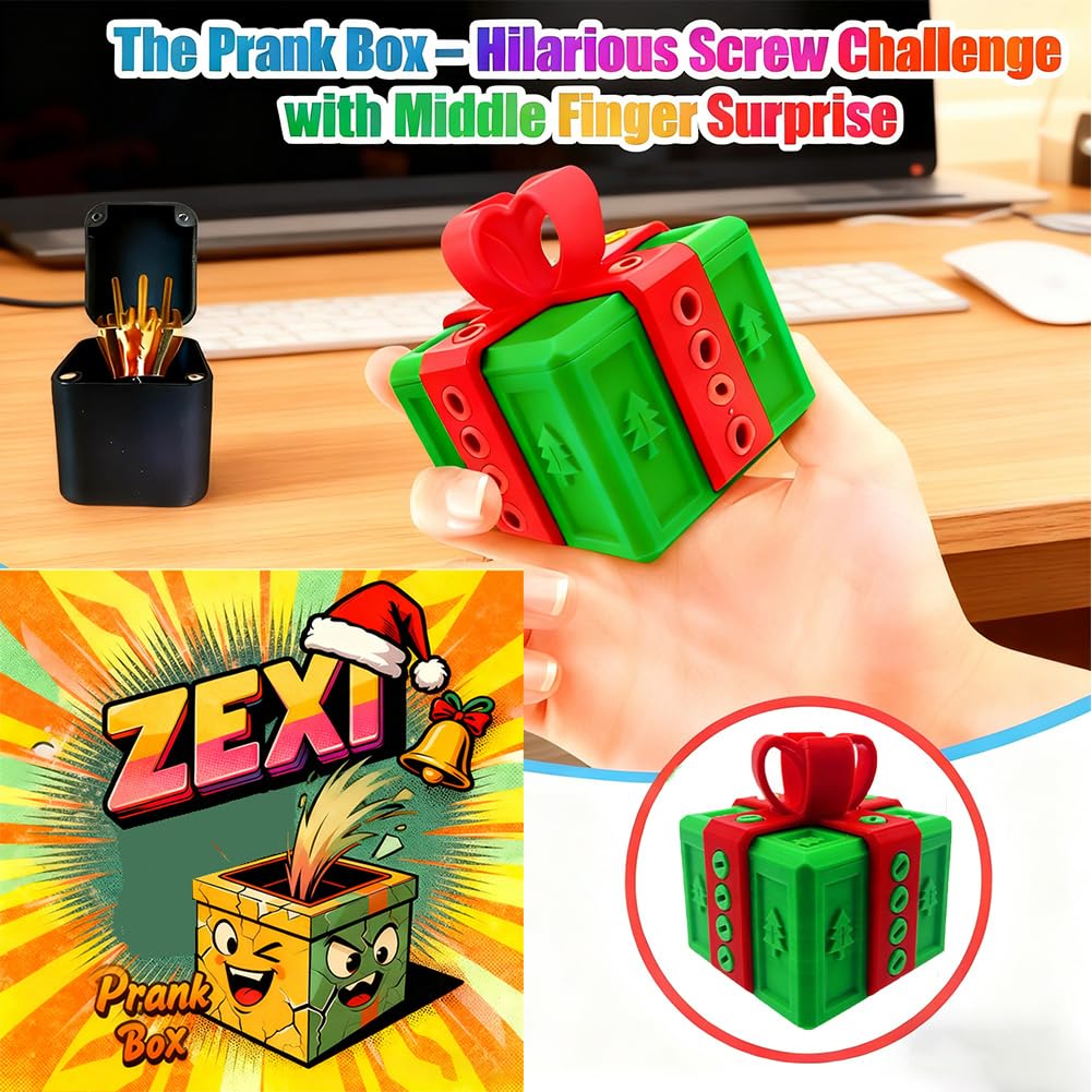 Prank Screw Box 3.6In*3.6In*4In，3D Prints，Money Puzzle Box for Cash ...