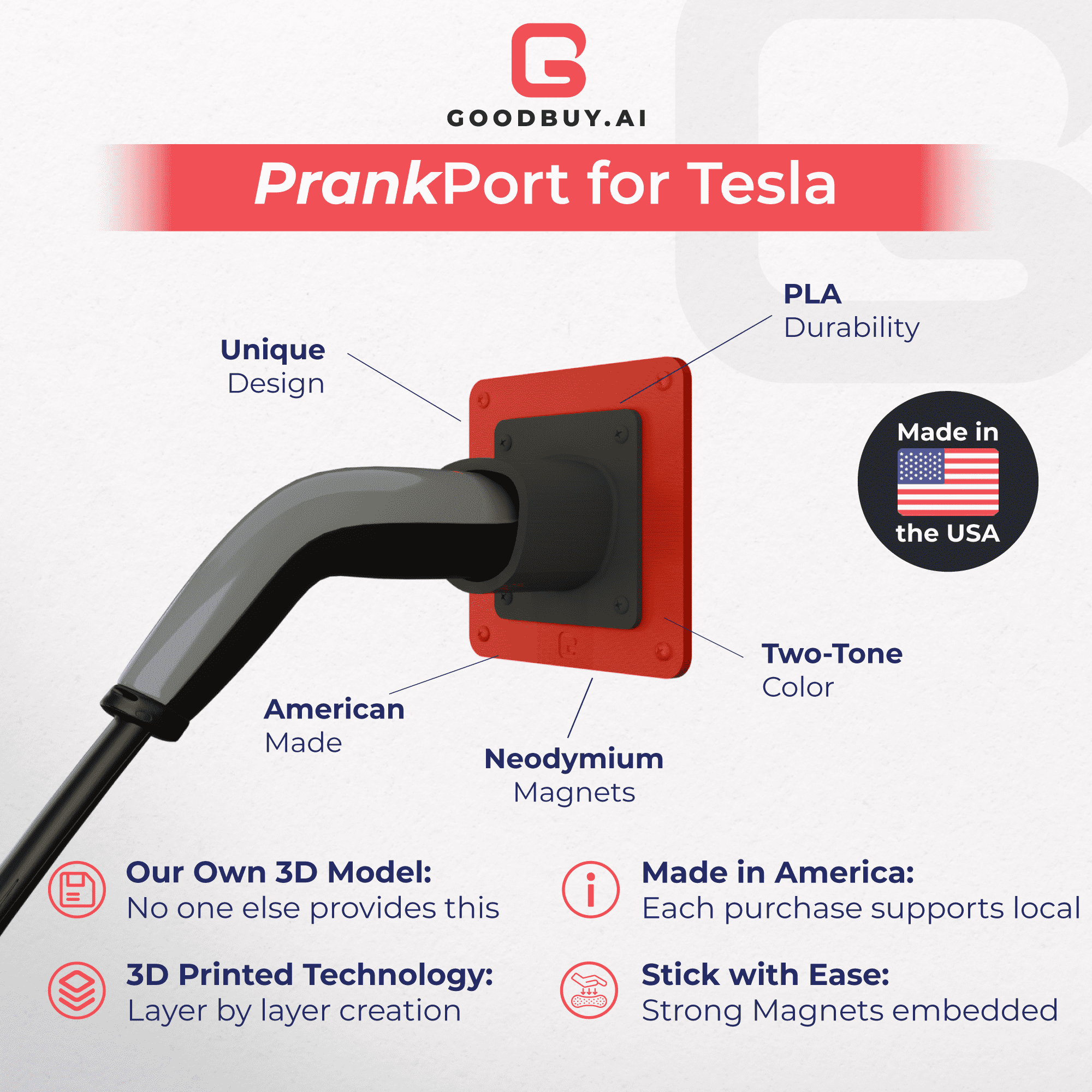 PrankPort: The Fake EV Charging Port for Tesla for Diesel ICE Gas Truck ...