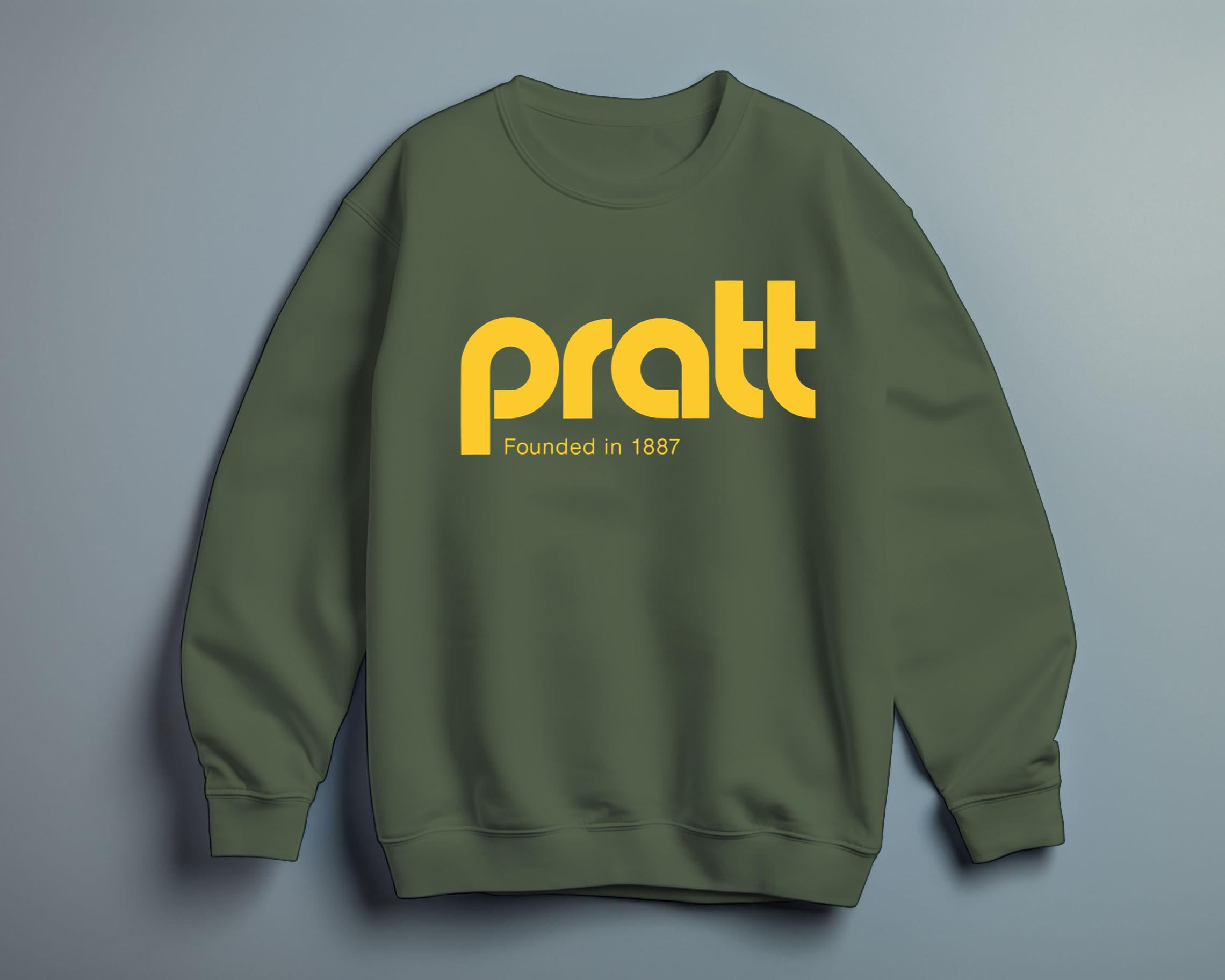 Pratt Retro Logo Black And Gold Unisex Sweatshirt - Walmart.com