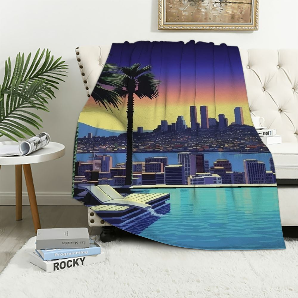 Pratyus Art Deco Cozy Throw Blanket for Bedroom Living Rooms Sofa Couch ...