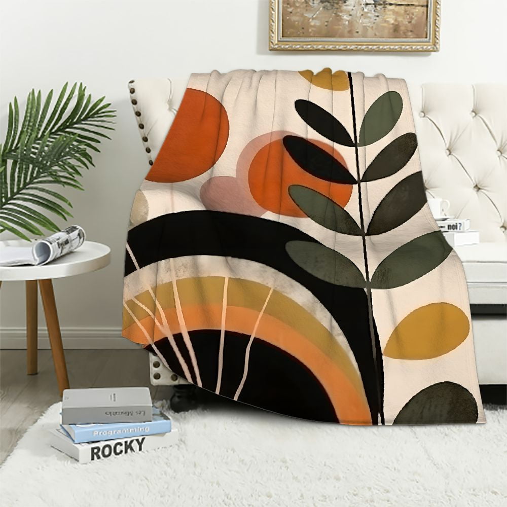 Pratyus Bold Shapes Flannel Throw Blanket Soft Plush Blanket for All ...