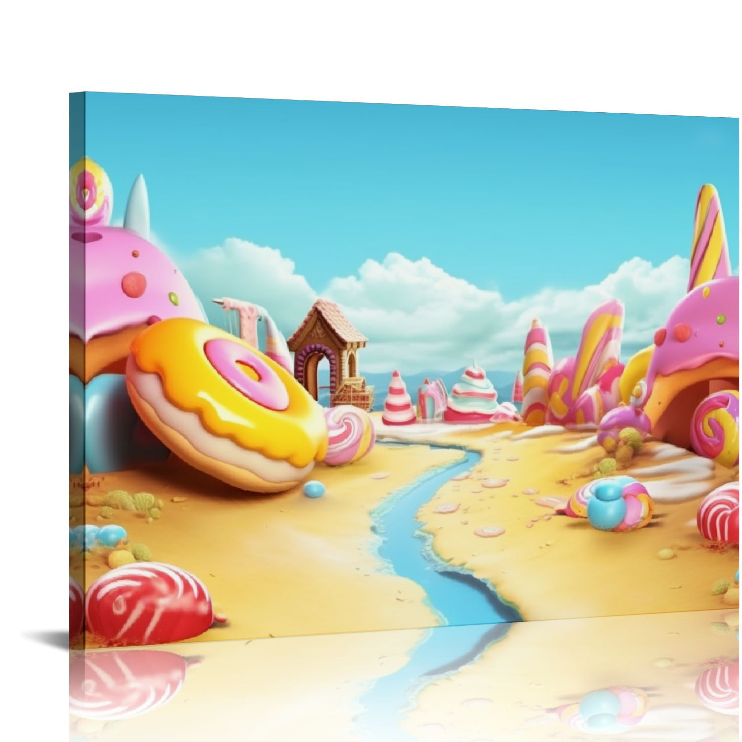 Pratyus Candy Land Canvas Wall Art Decor Ready to Hang for Home and ...