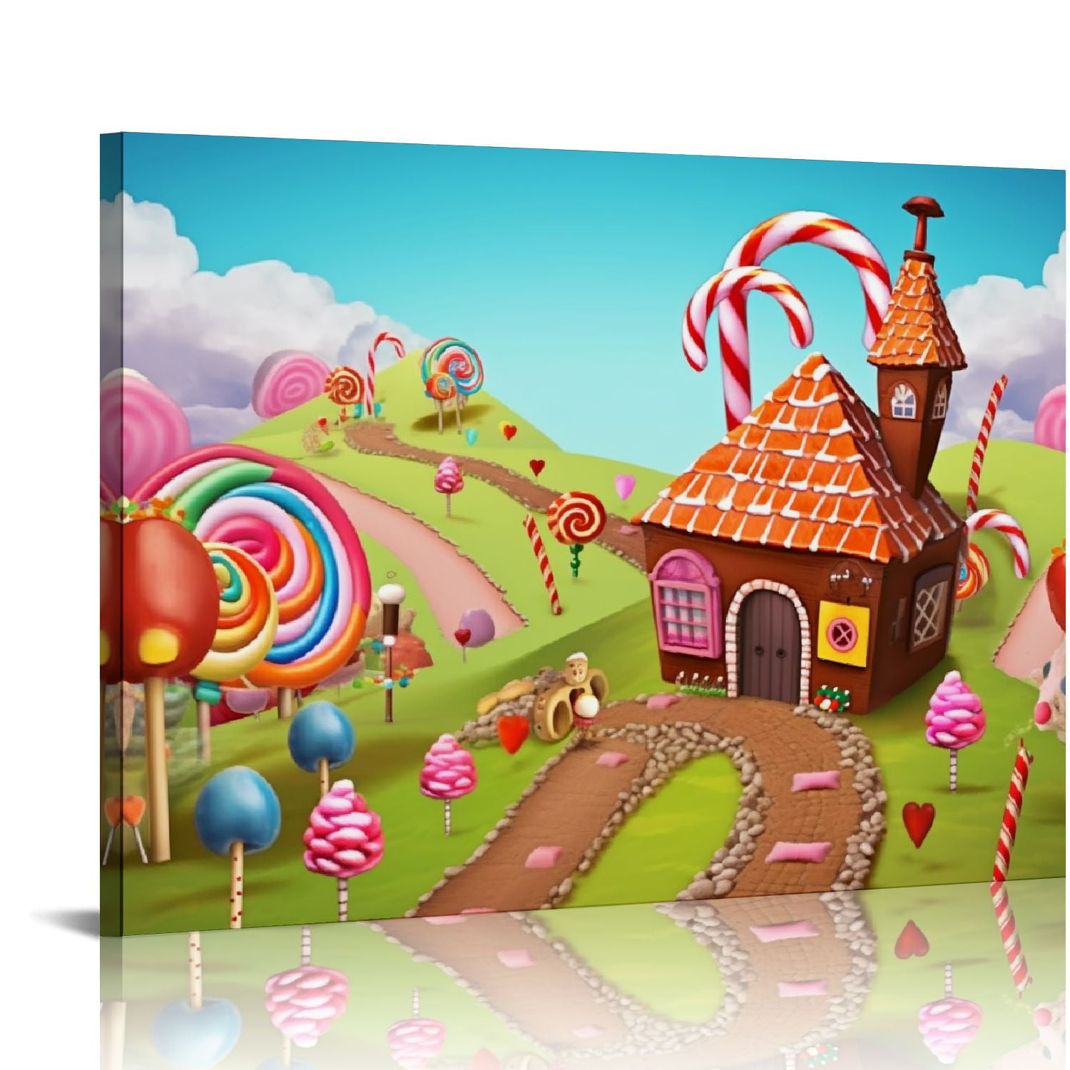 Pratyus Candy Land Lollipops Canvas Art Modern Prints Ready To Hang Room Decor - Pack of 1 ...