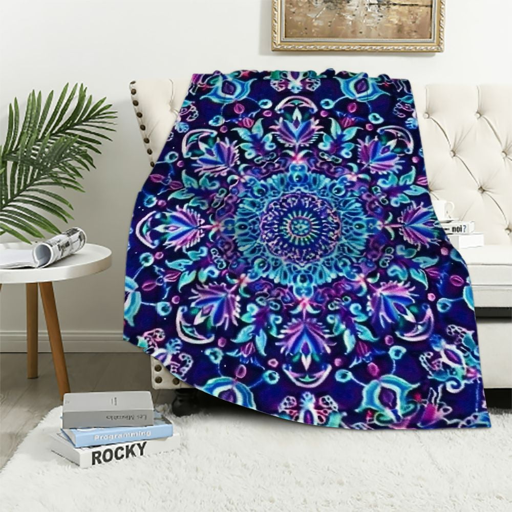 Pratyus Circular Design Print Throw Blanket for All Seasons Soft ...
