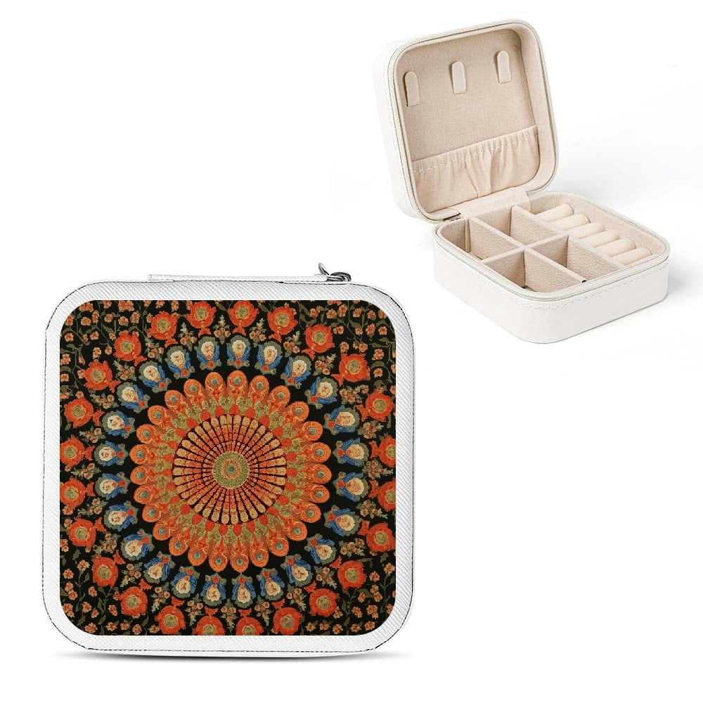 Pratyus Circular Design Qajar Art Jewelry Box for Necklaces, Rings ...