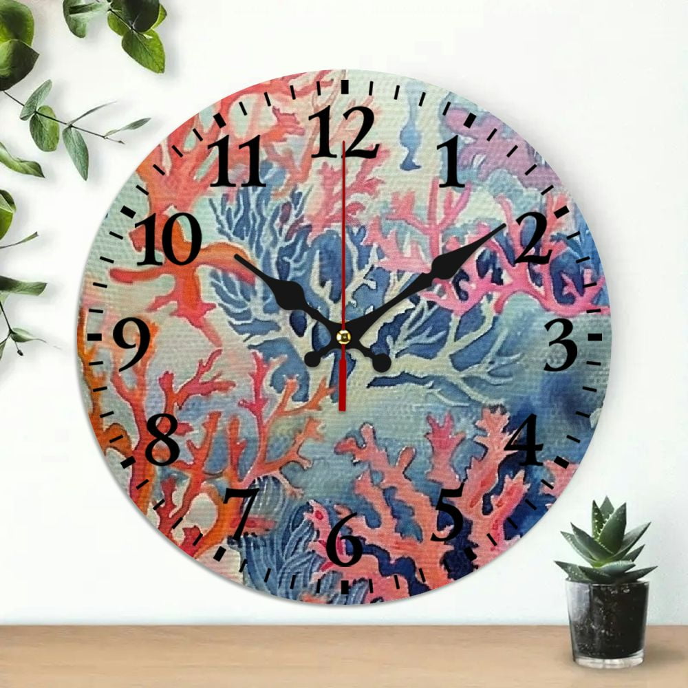 Pratyus Corals Seaweed Watercolor Painting Wall Clock 10 Inches ...