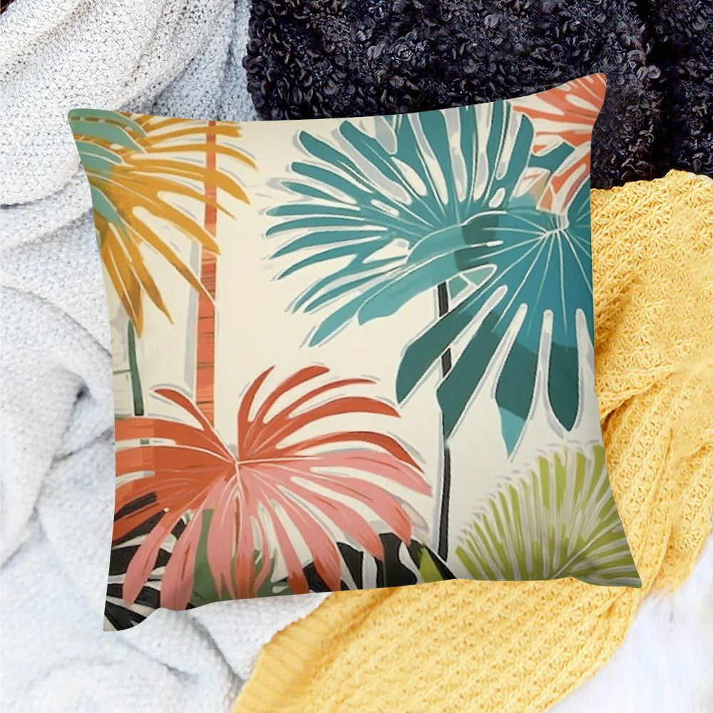 Pratyus Farmhouse Decor Palm Trees Pillow Covers Set for Home Sofa ...