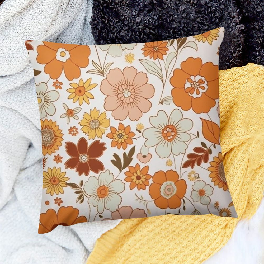 Pratyus Flower Pattern Pillow Covers for Home Sofa Couch Decor Set of 1 ...