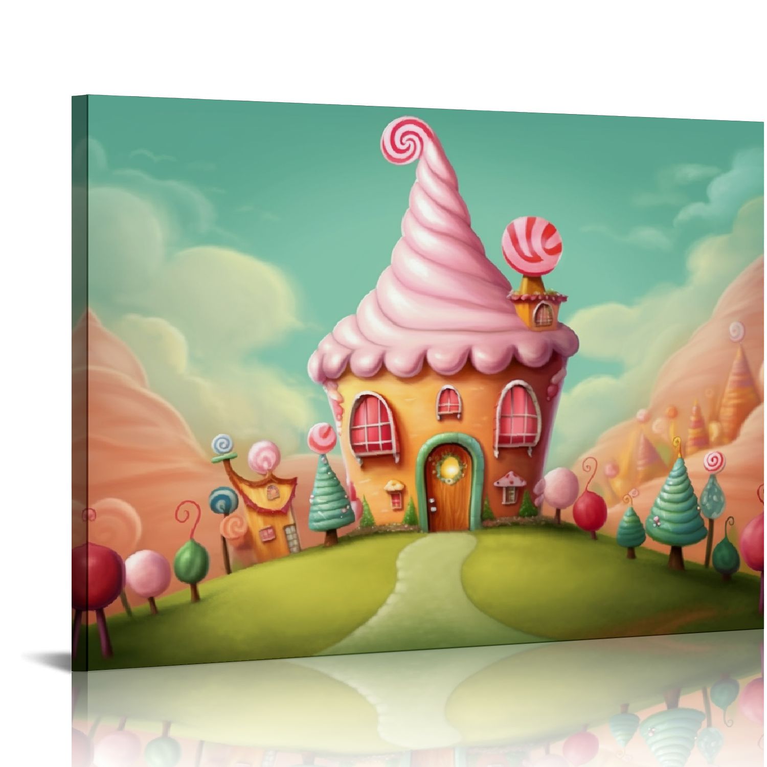 Pratyus House Giant Cupcake Candy Land Canvas Wall Art Modern Prints ...