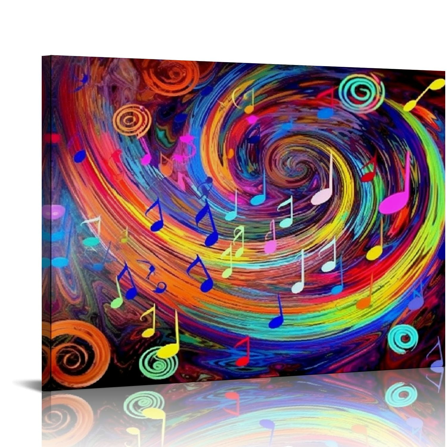 Pratyus Music Notes Colorful Painting Psychedelic Art Canvas Wall Art ...