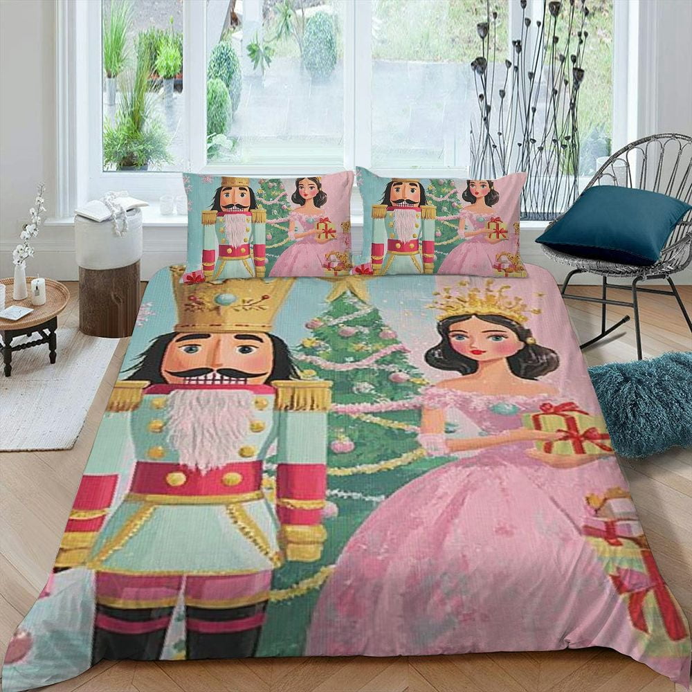 Pratyus Nutcracker Princess Christmas Tree 3-Piece Bedding Set Modern ...