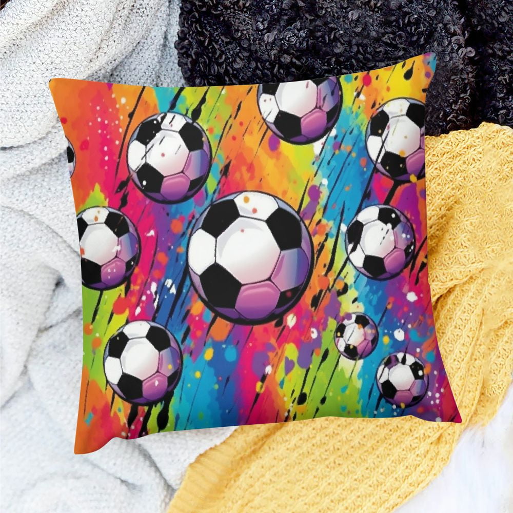 Pratyus Psychedelic Soccer Balls Pillow Covers for Home Sofa Couch ...