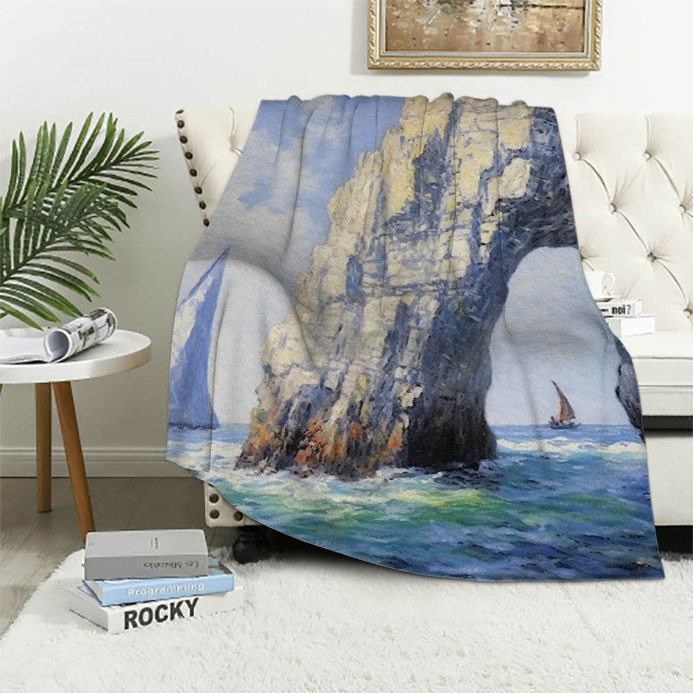 Pratyus Rock Formation Ocean Boat Throw Blanket Lightweight Soft ...