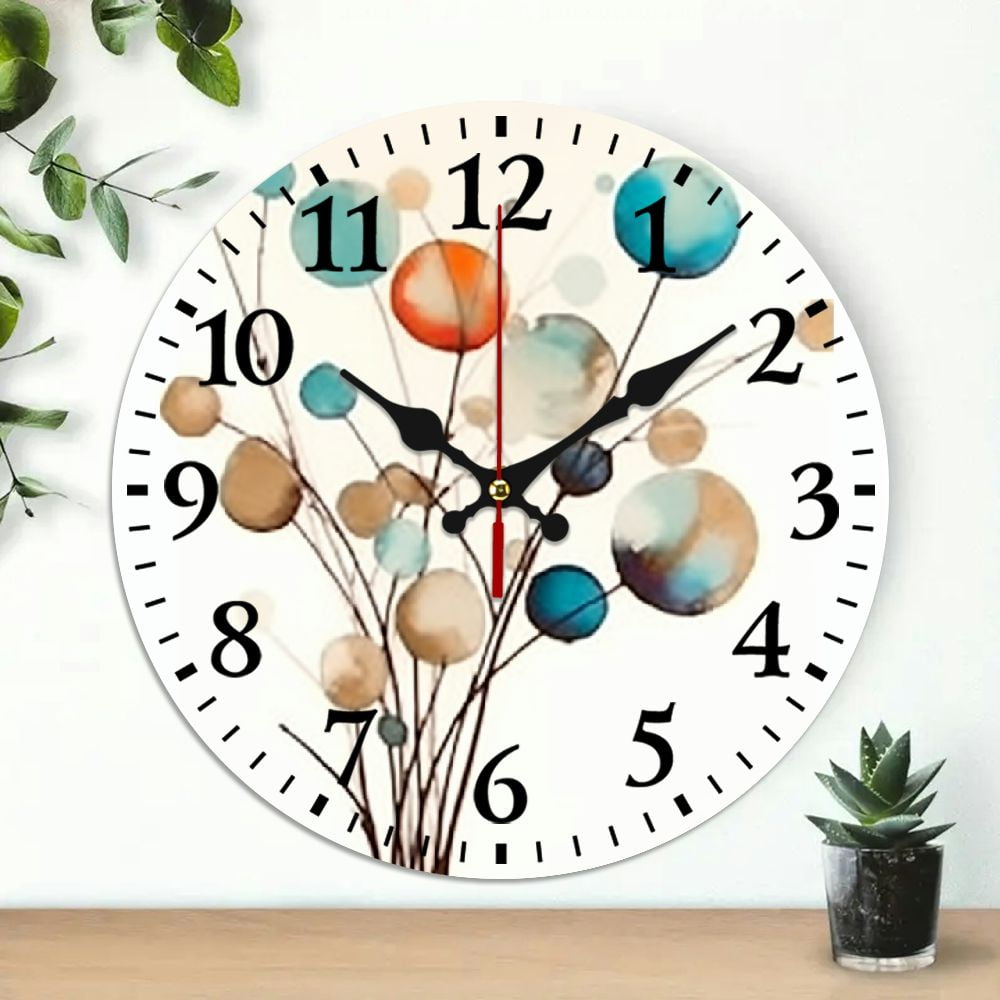 Pratyus Round Wooden Wall Clock, Branch Theme, Decorative Wall Art for ...