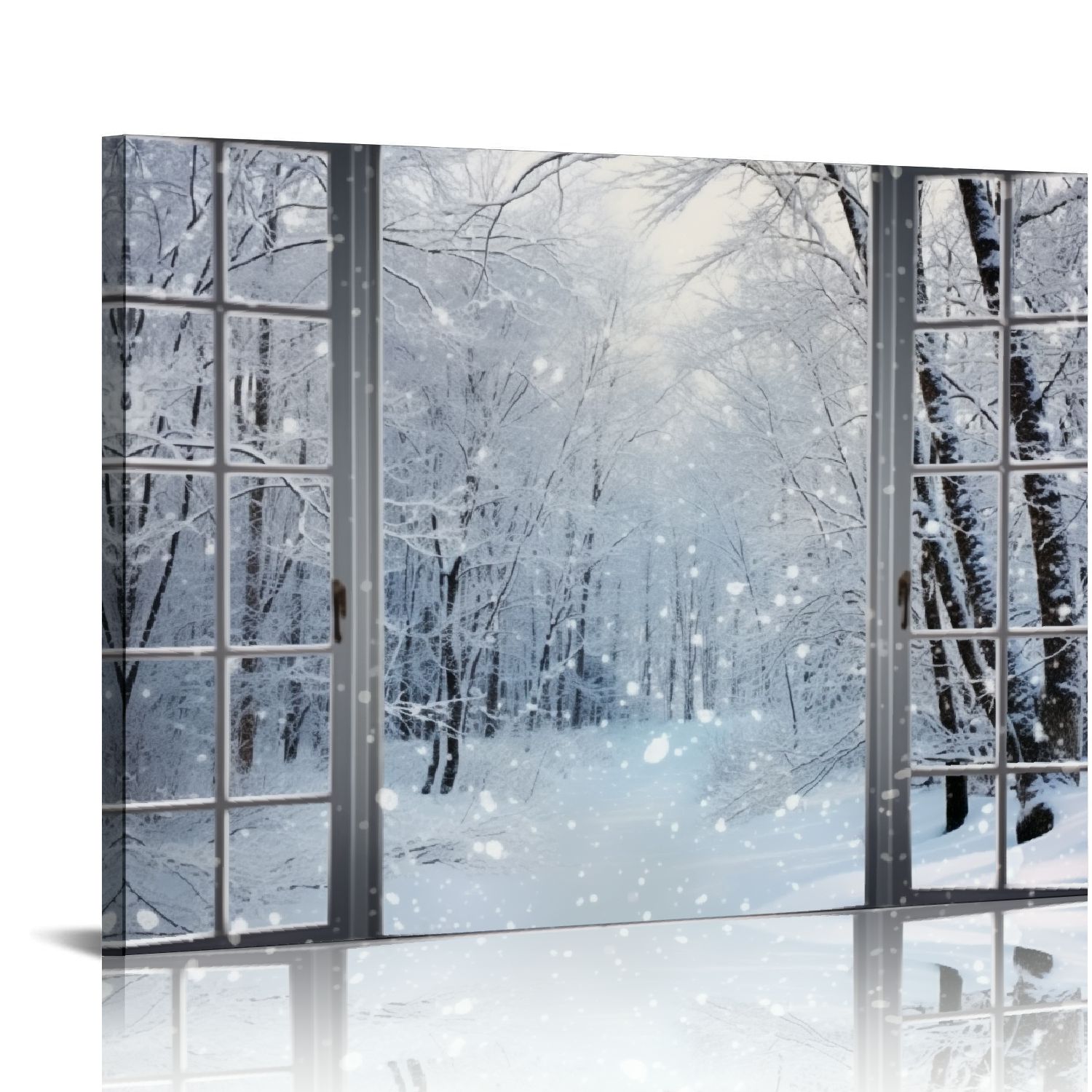 Pratyus Snow Trees Magical Realism Canvas Art Modern Prints Wall Art ...