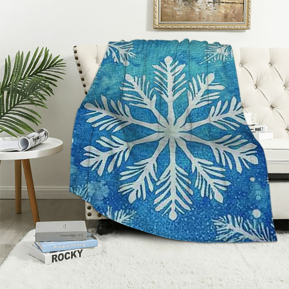 Pratyus Snowflake Unique Warm Blanket Adults Soft Fuzzy Blanket Throw ...