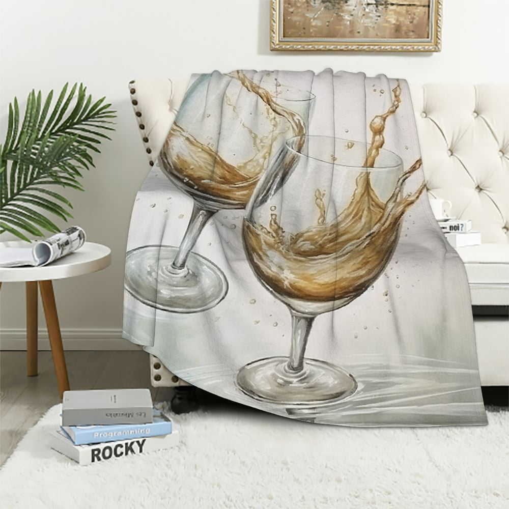 Pratyus Splashing Water Throw Blanket for Sofa Couch Cozy Flannel ...