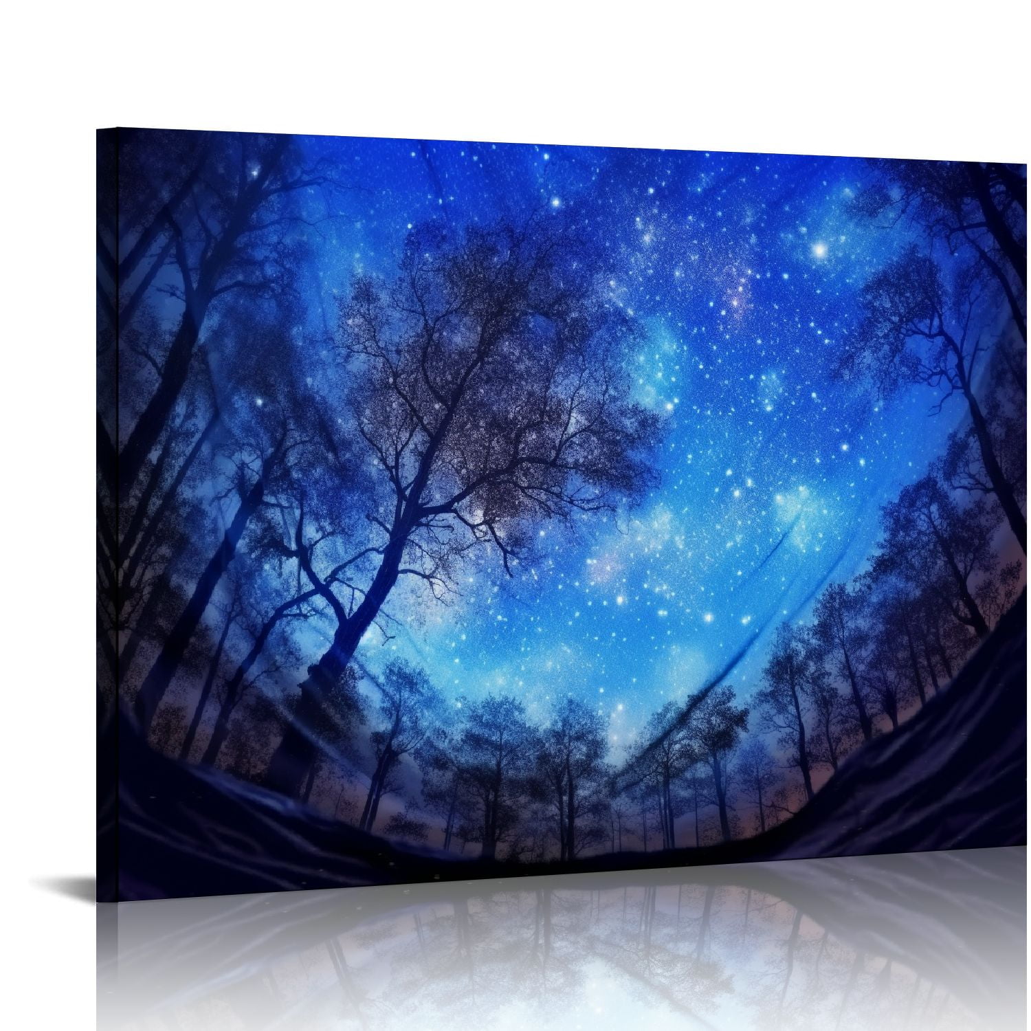 Pratyus Stars Trees Night Sky Modern Canvas Wall Decor Art Prints for ...