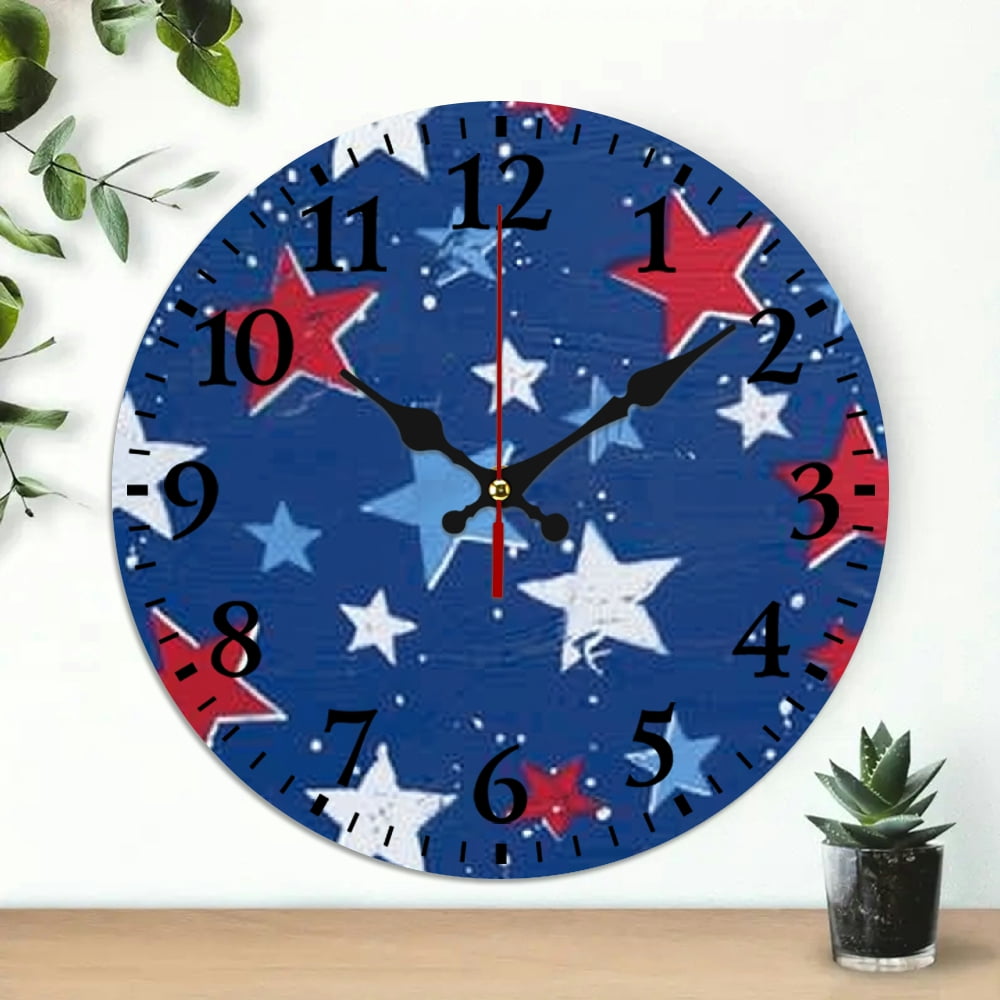 Pratyus Stars Wall Clock for Living Room Decoration Battery Operated ...