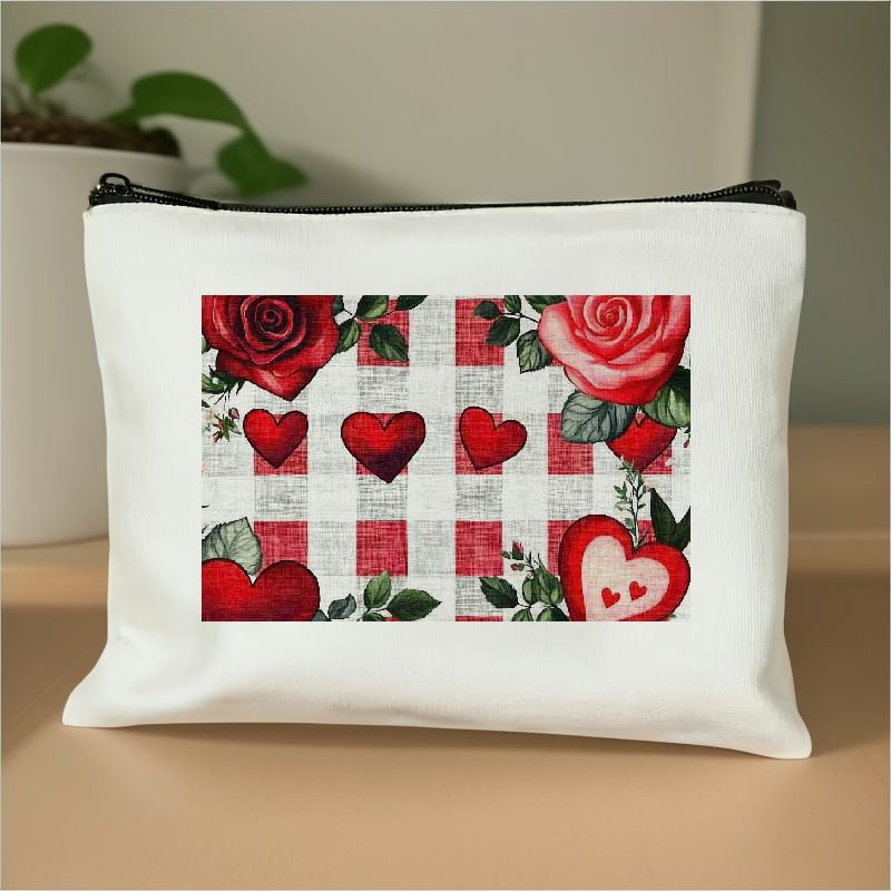 Pratyus Tote Bag Valentine Gift Pink Love Cosmetic Bag for Women ...