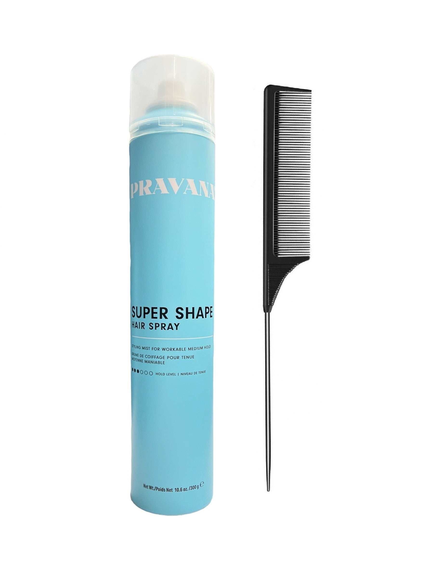 Pravana Super Shape Hairspray 10.6 Oz (With Free Tail Comb) - Walmart.com