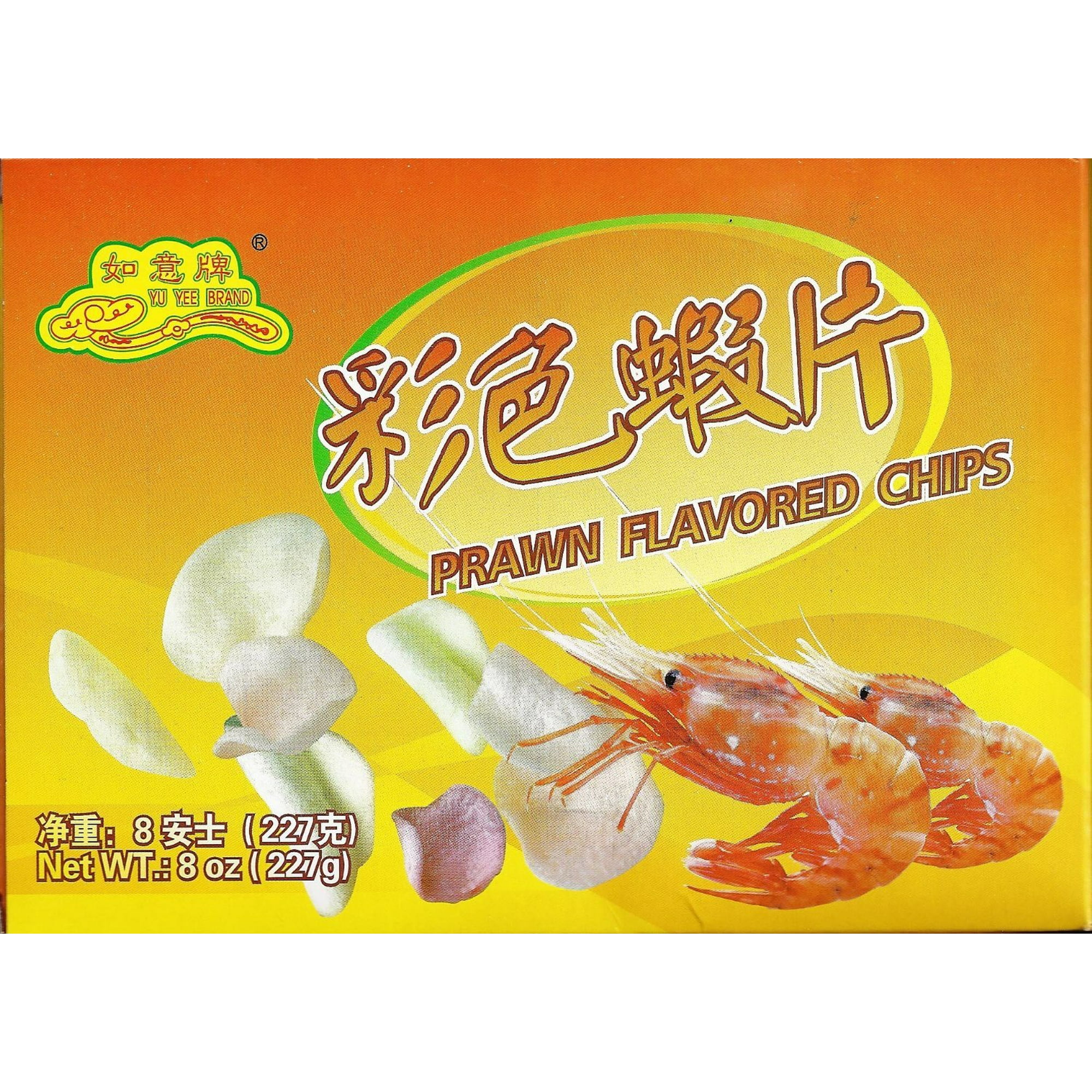 Prawn Flavored Chips (Colored Shrimp Chips), 8 oz. (227g), 1 Box ...