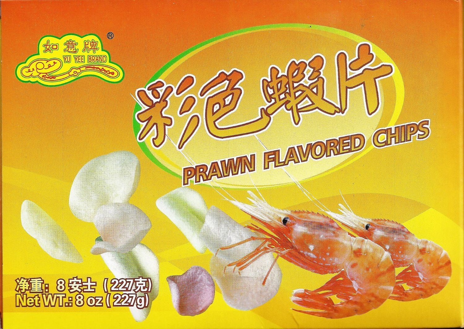 Prawn Flavored Chips (Colored Shrimp Chips), 8 oz. (227g), 1 Box ...