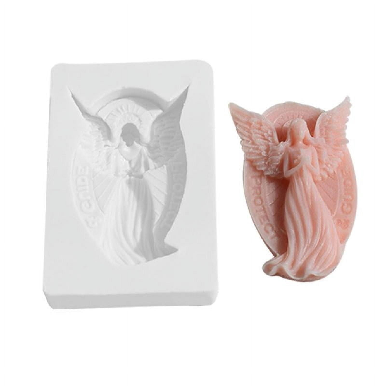 Pray Angel Plaster Mold Diy Angel Wings Portrait Cake Fondant Baking ...