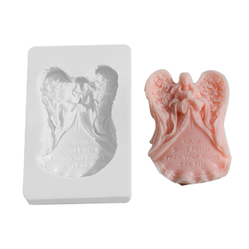 Pray Angel Wings Portrait Cake Silicone Mold Epoxy Resin DIY Ornaments ...