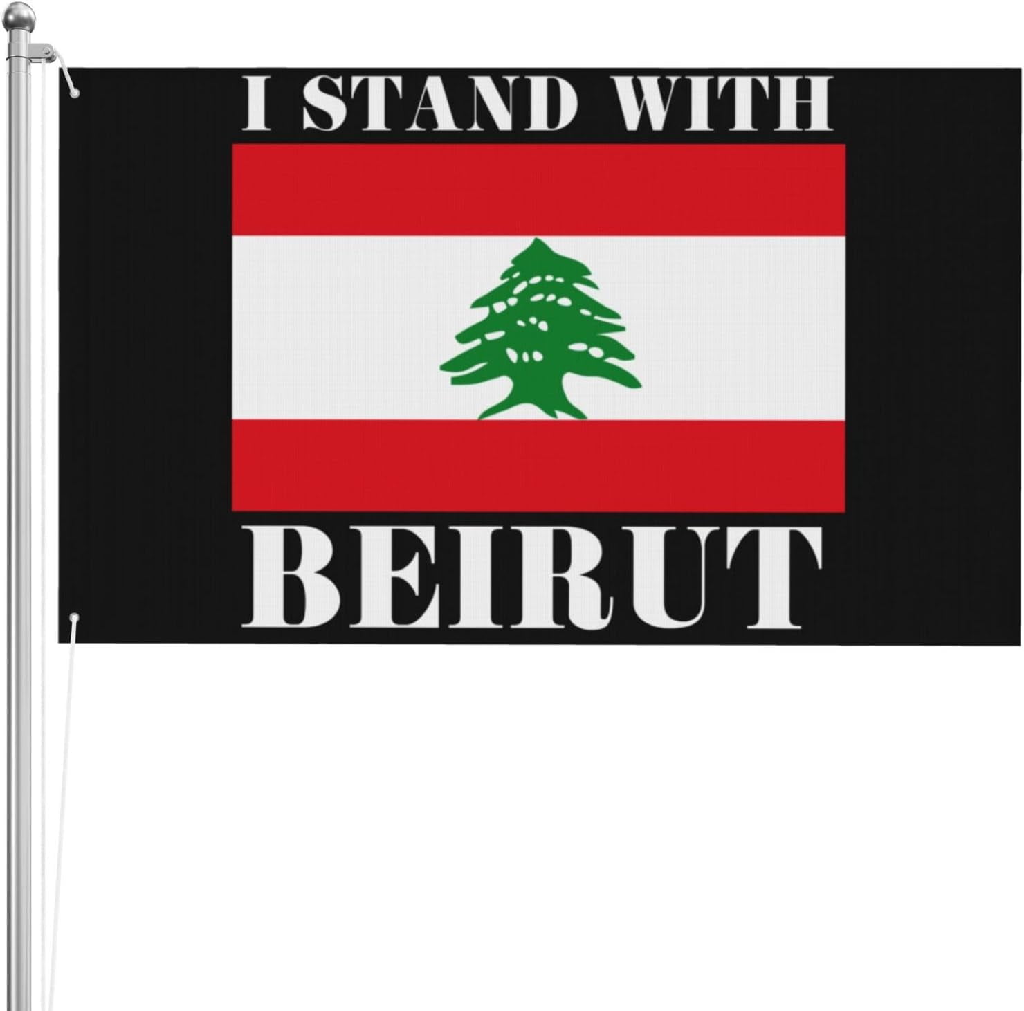 Pray For Beirut Flag 2x3 I Stand With Lebanon Beirut Flag Banner Allah ...