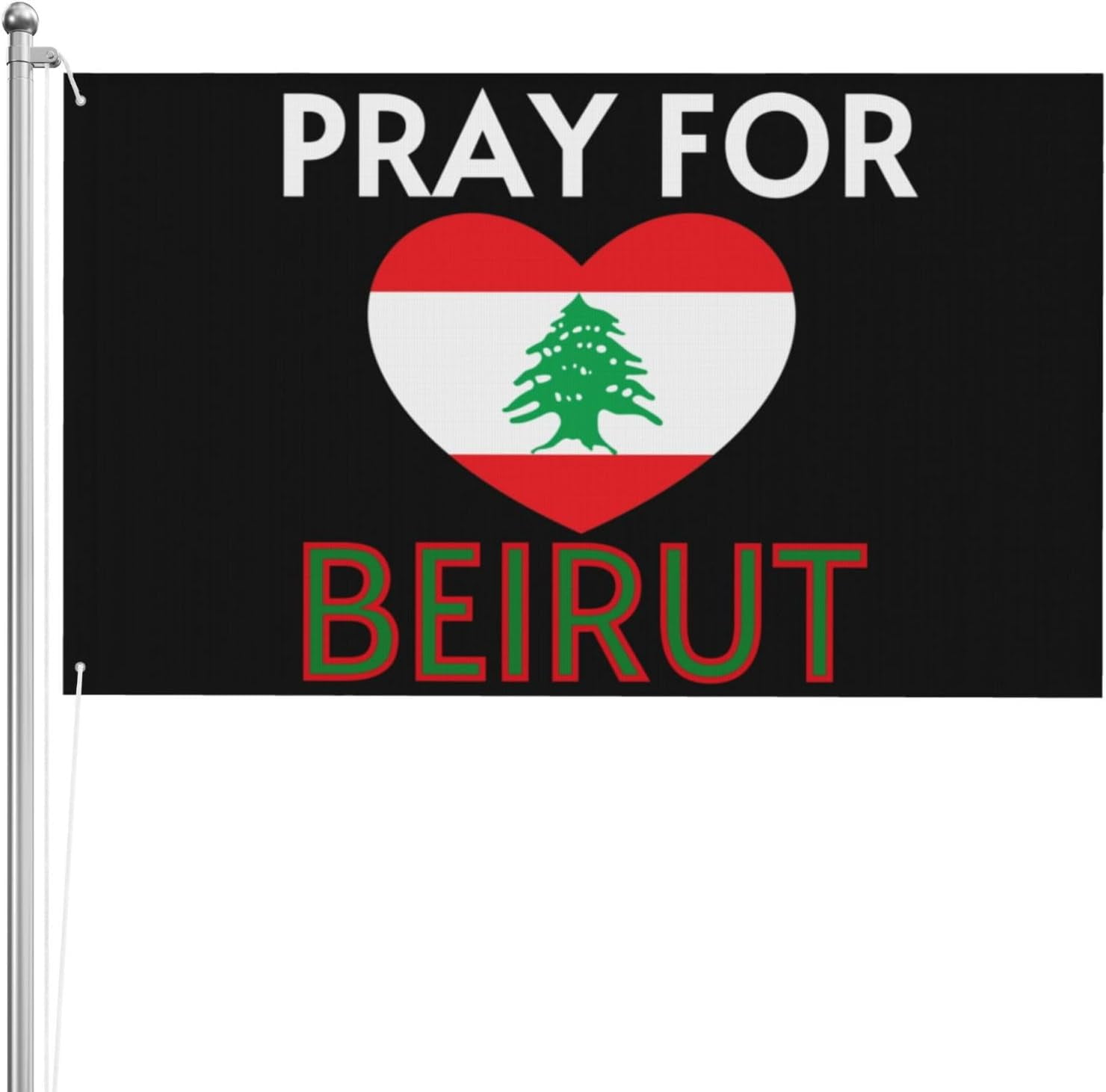 Pray For Beirut Flag 3x5 I Stand With Lebanon Beirut Flag Banner Allah ...
