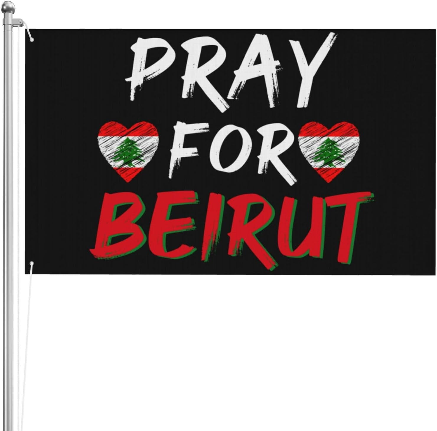 Pray For Beirut Flag 4x6 I Stand With Lebanon Beirut Flag Banner Allah ...