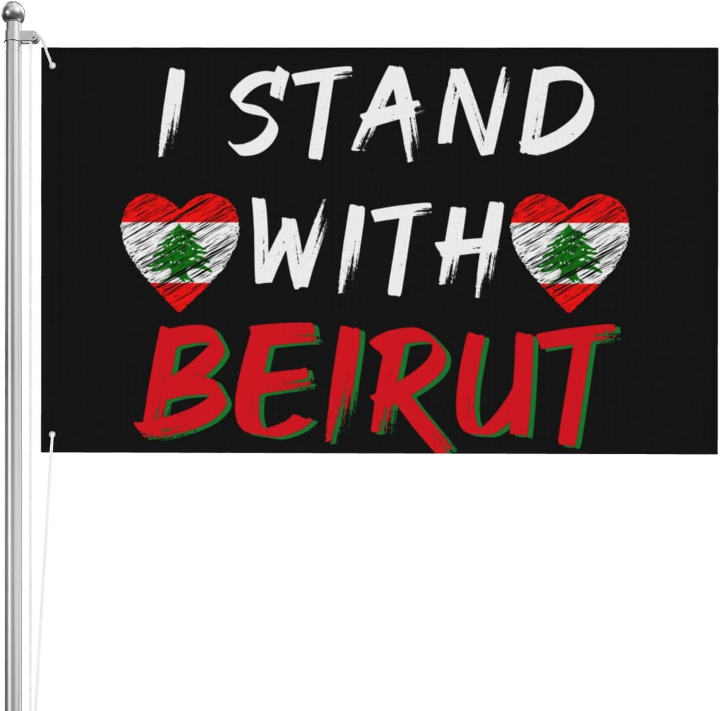 Pray For Beirut Flag 4x6 I Stand With Lebanon Beirut Flag Banner Allah ...