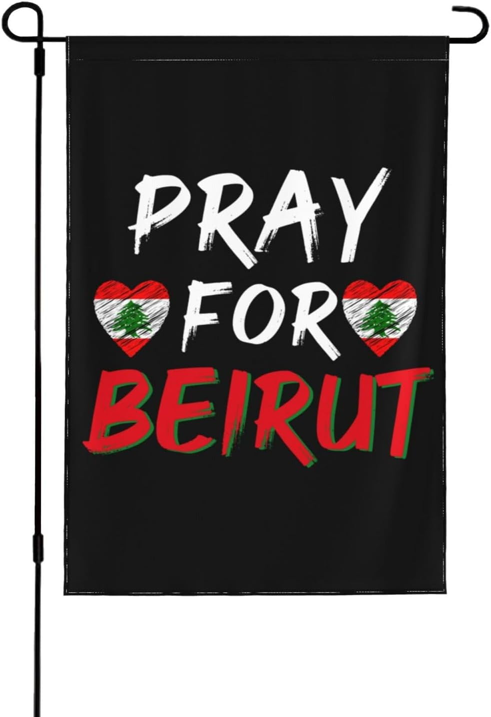 Pray For Beirut Garden Flag 12x18 I Stand With Lebanon Beirut Yard Flag ...