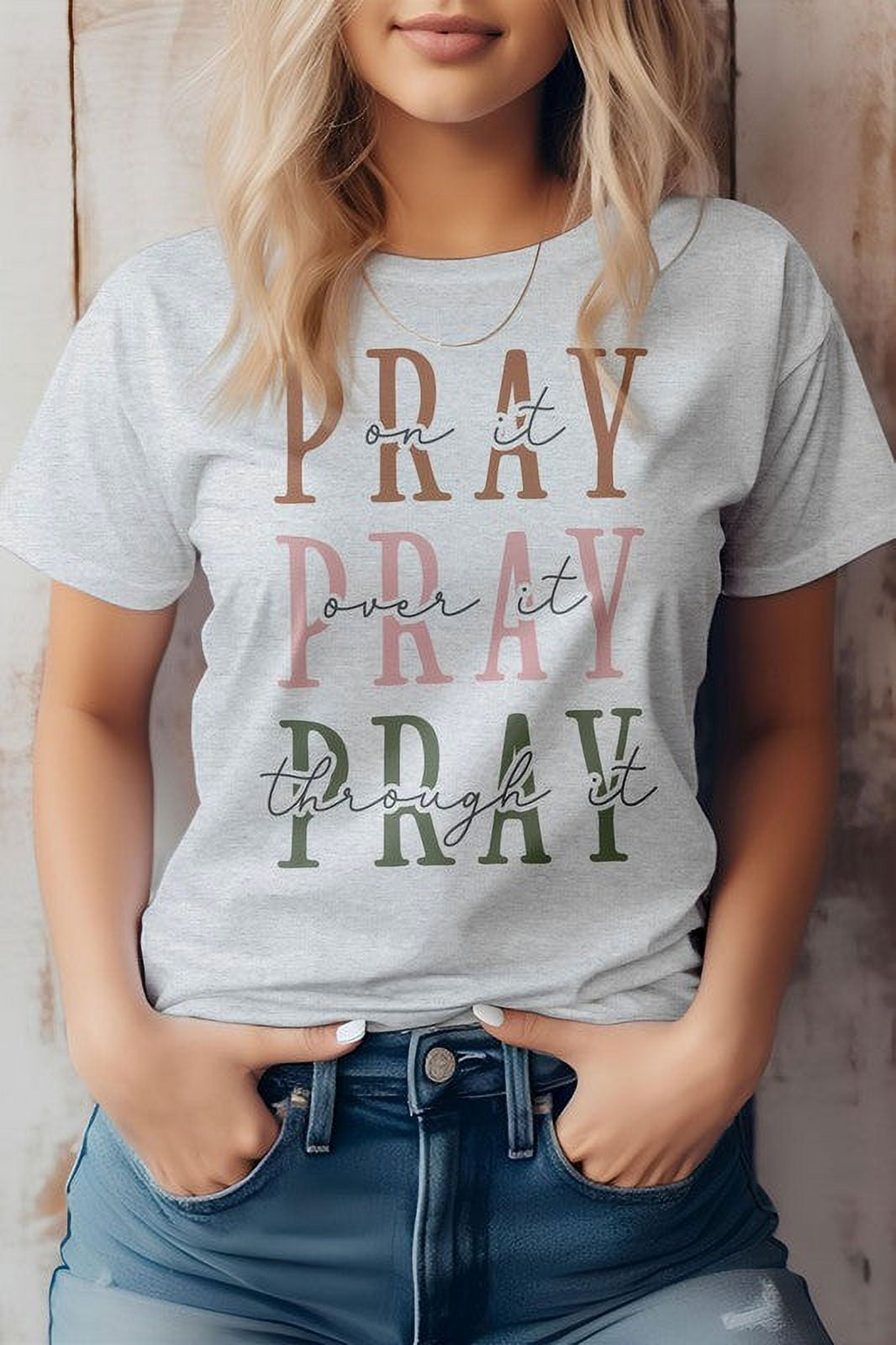 Always Pray, Christian Graphic Tee - Walmart.com