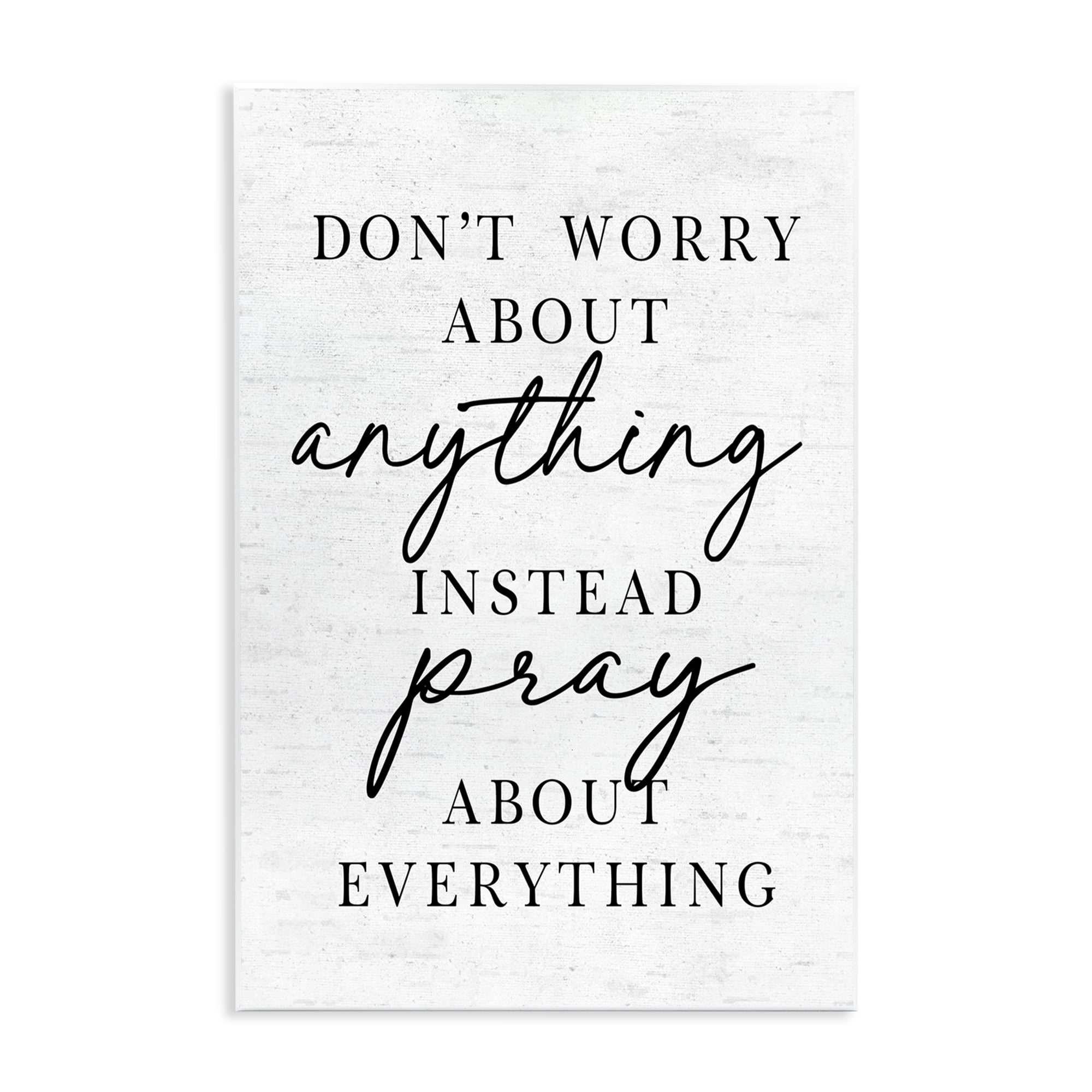 Pray Instead Of Worry Wall Plaque Art, design by Lettered and Lined ...