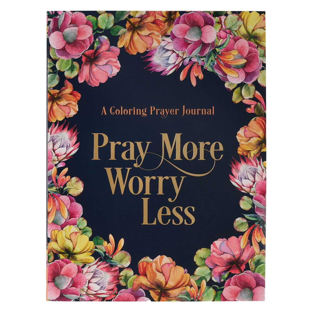 Pray More Worry Less Adult Faith Book: Inspirational Scripture Coloring ...
