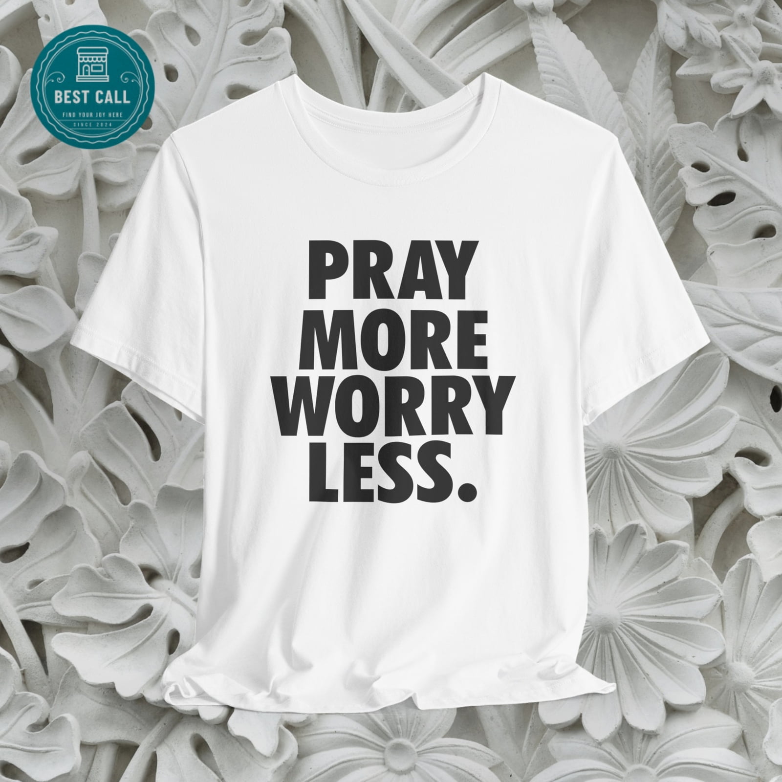 Pray More Worry Less, Christian T-shirt, Bible Verse, Church, faith ...