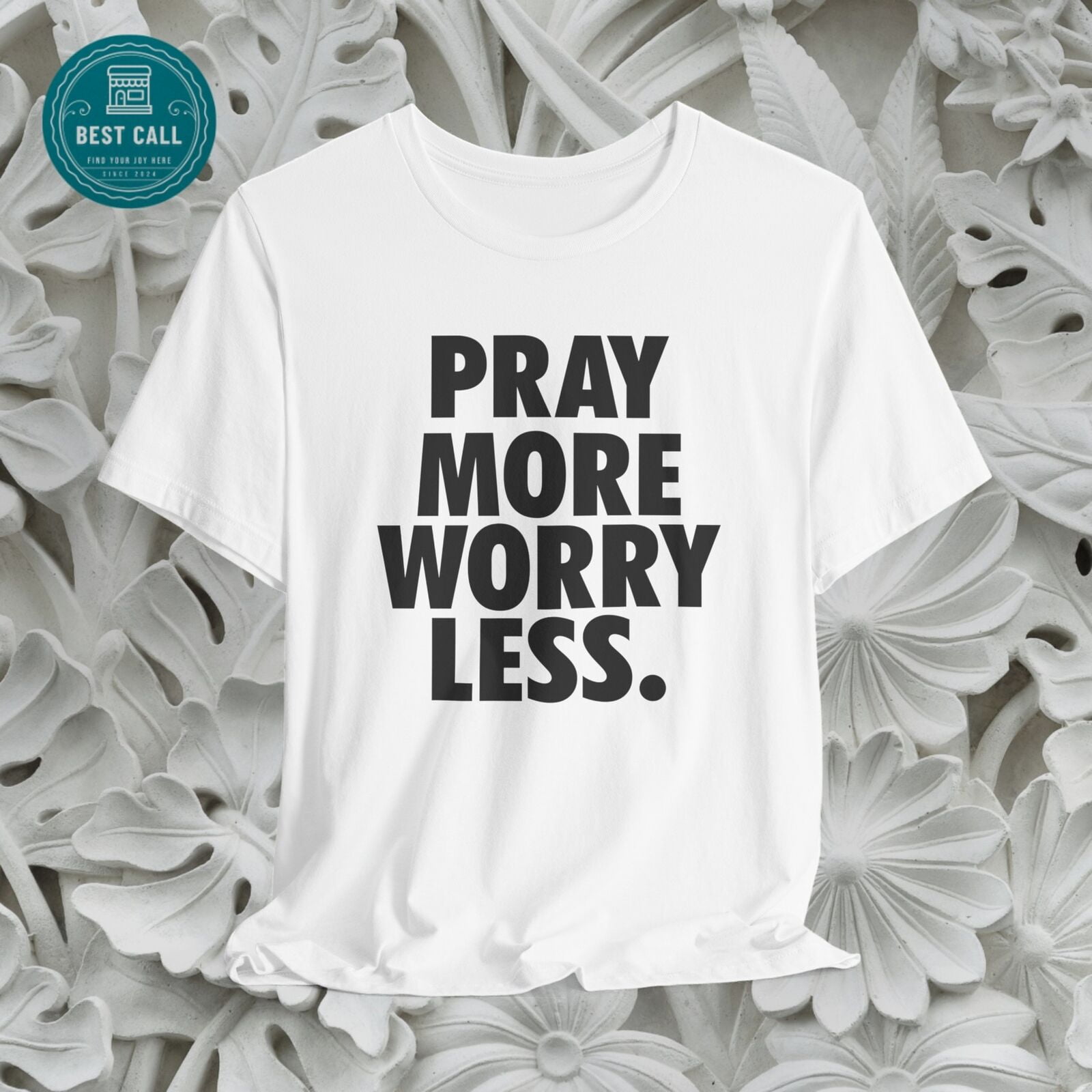 Pray More Worry Less, Christian T-shirt, Bible Verse, Church, faith ...