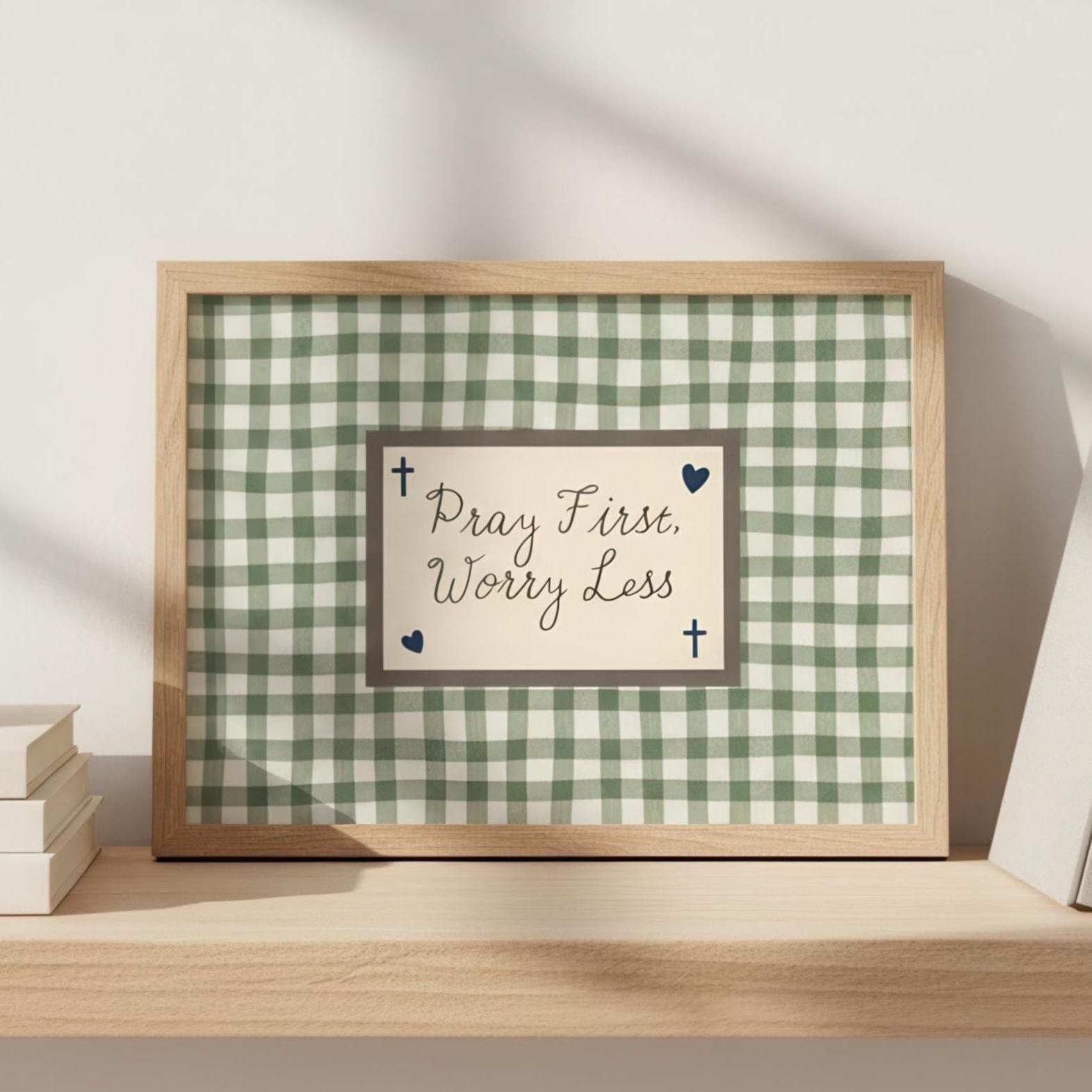 Pray More Worry Less Print: Mid-Century Modern Christian Art - 176 ...