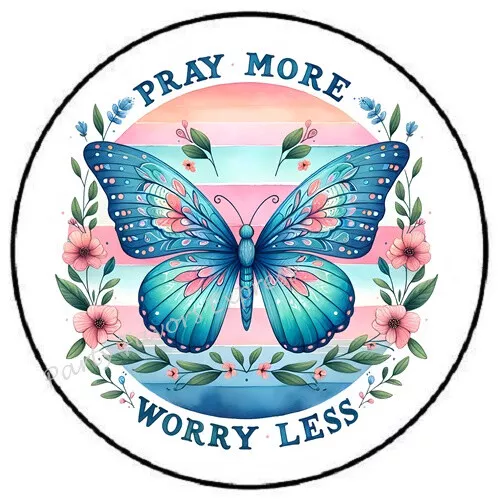 Pray More Worry Less Sticker Party Favors Sticker Envelope Seals Labels ...