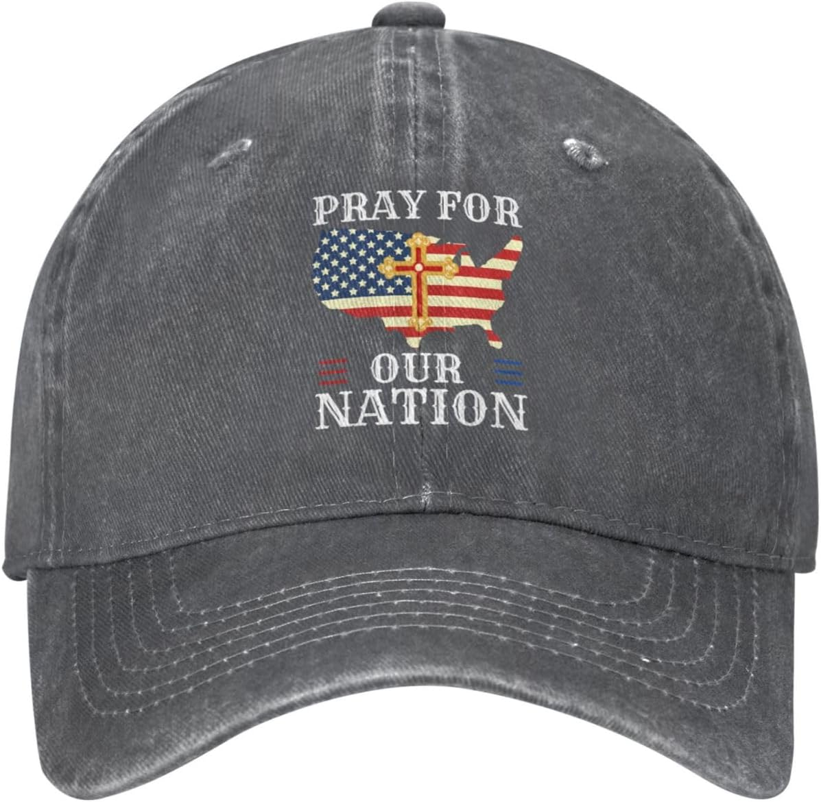 Pray for Our Nation Hat God Bless Us America Country USA Flag Map Hat ...