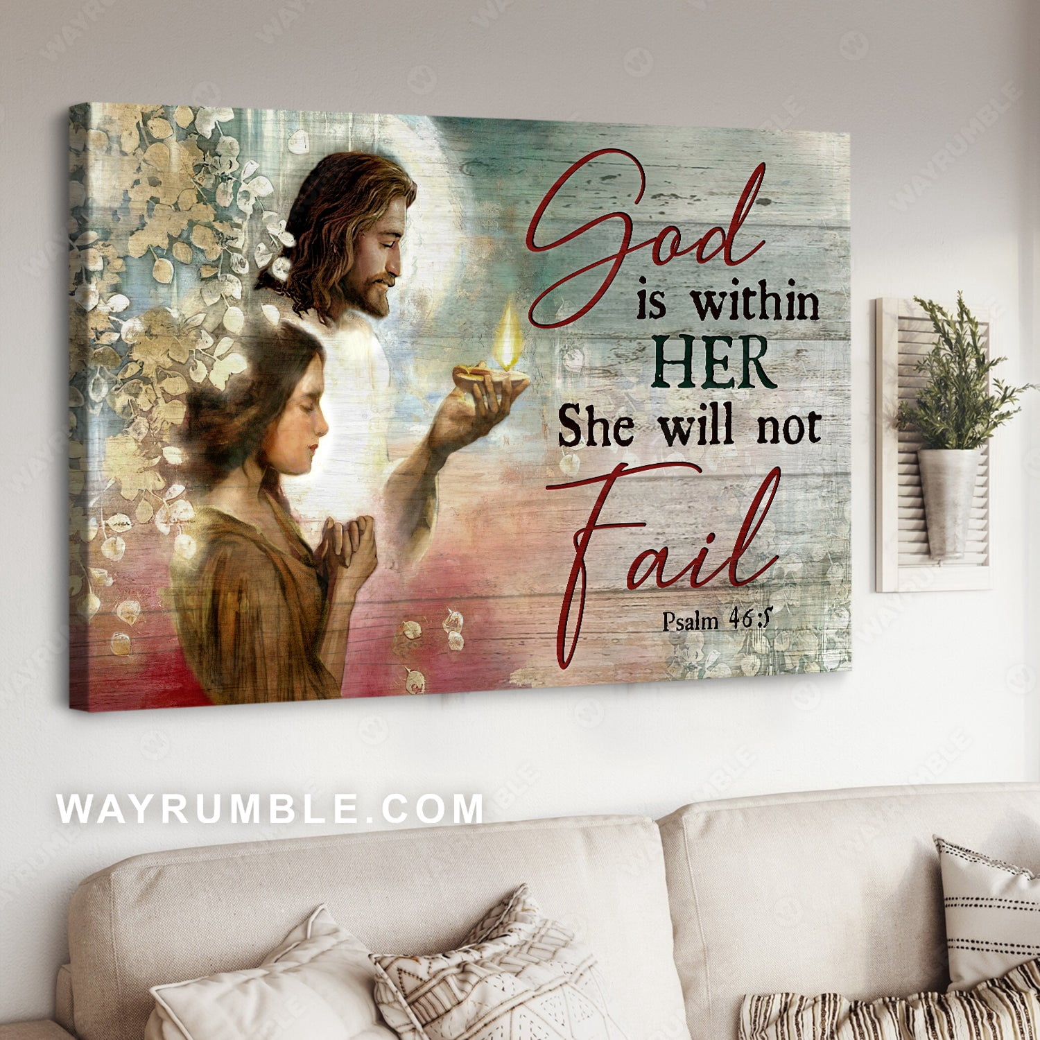 Pray for healing, Pray with Jesus, Jesus painting, God is within her ...