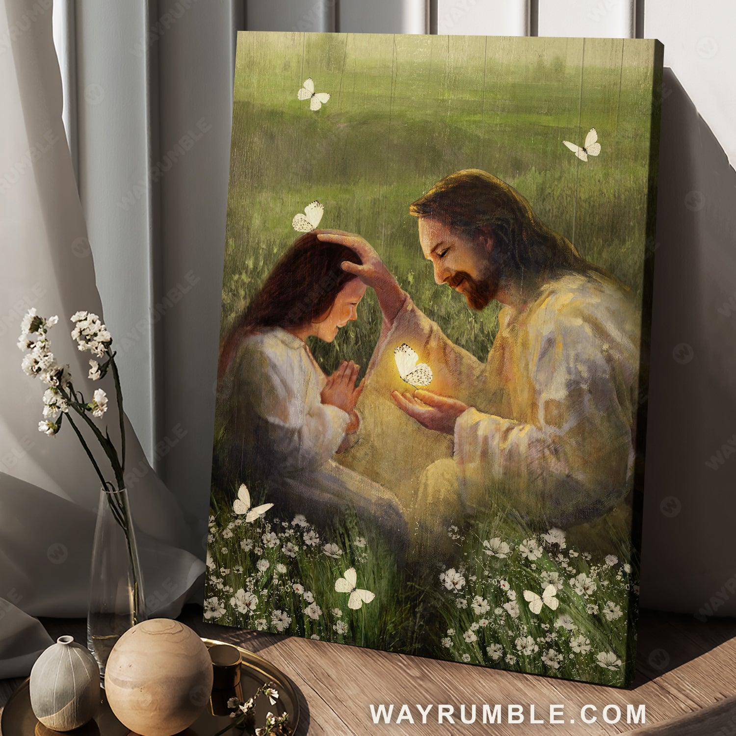 Pray for healing, Walking with Jesus, Green rice field, Little girl ...