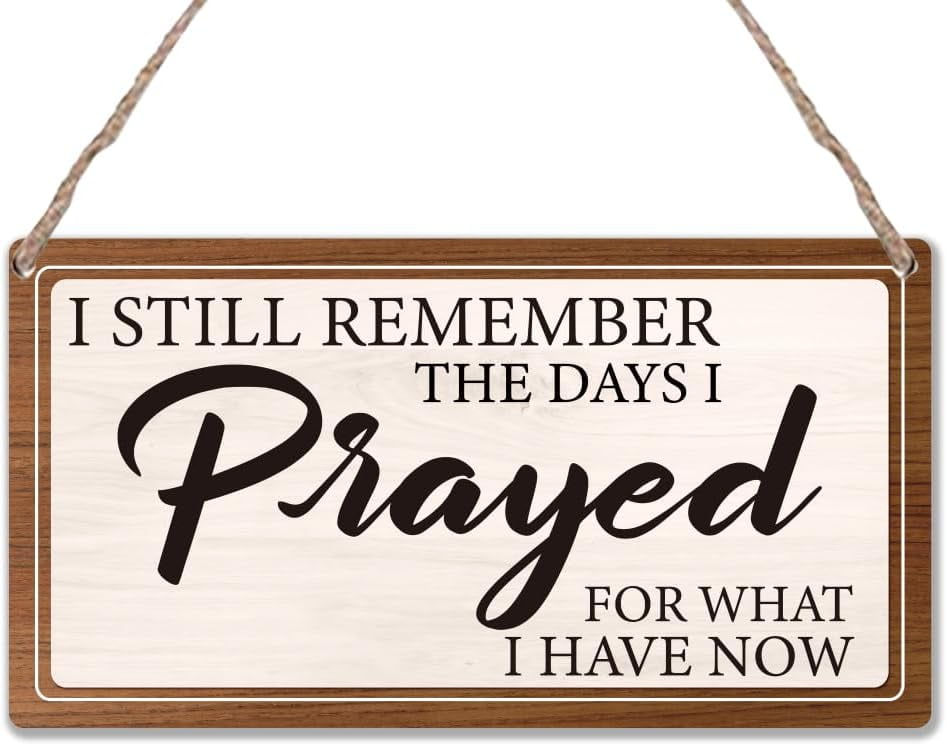 Prayed Wooden Signs Inspirational Wall Decorative Plaque Rustic Decor ...