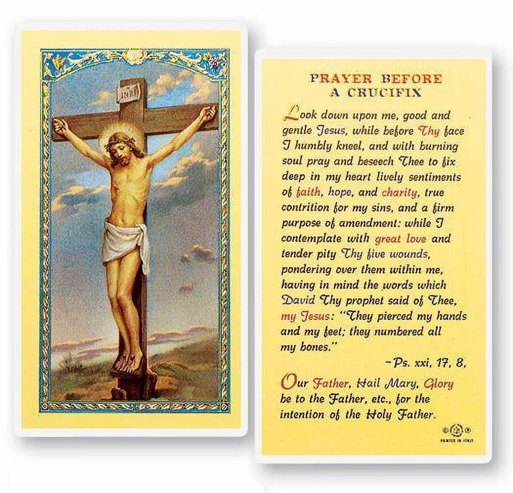 Prayer Before a Crucifix Laminated Catholic Prayer Holy Card with ...