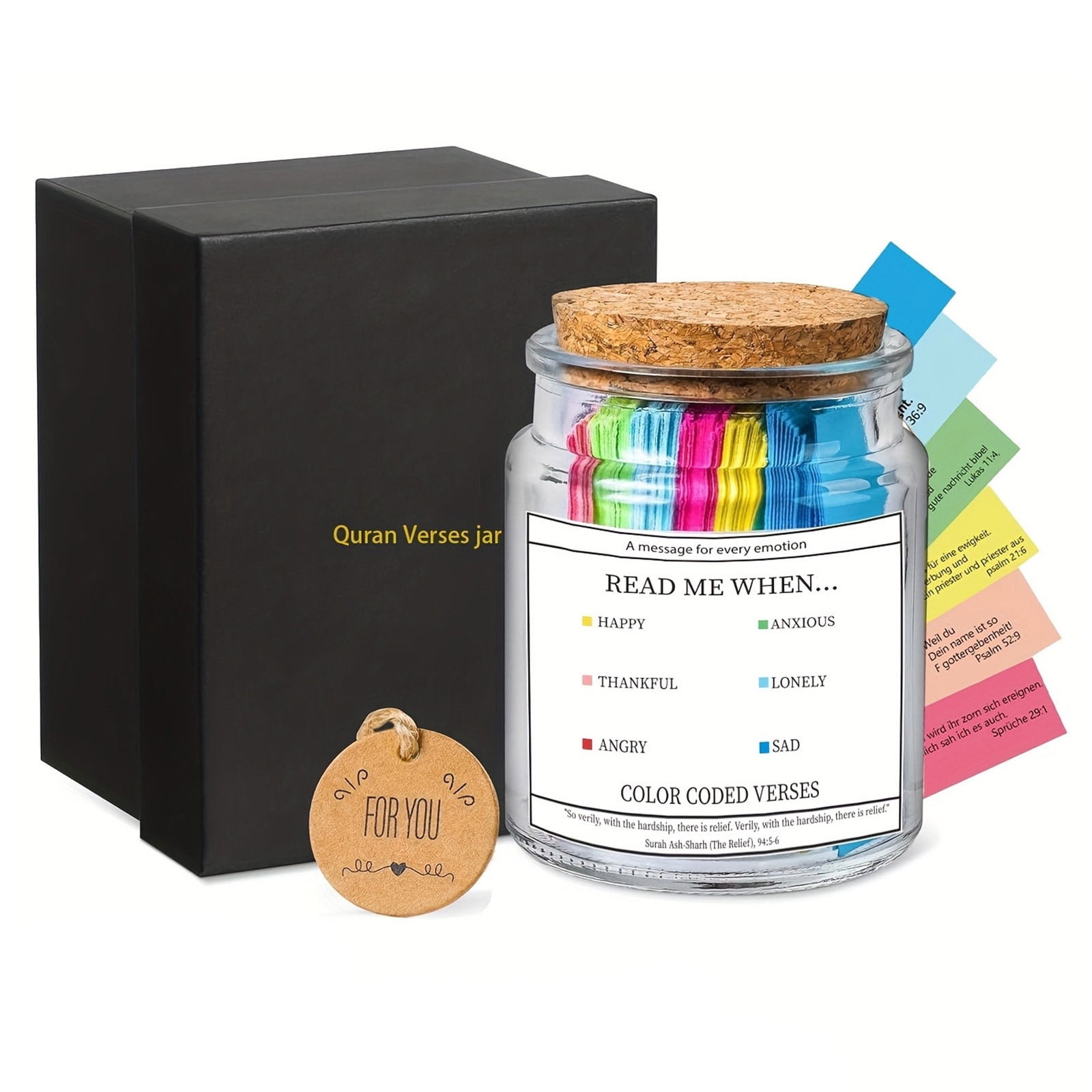 Prayer Bible Verses Glass Jar With Inspirational Scripture Paper Strips ...