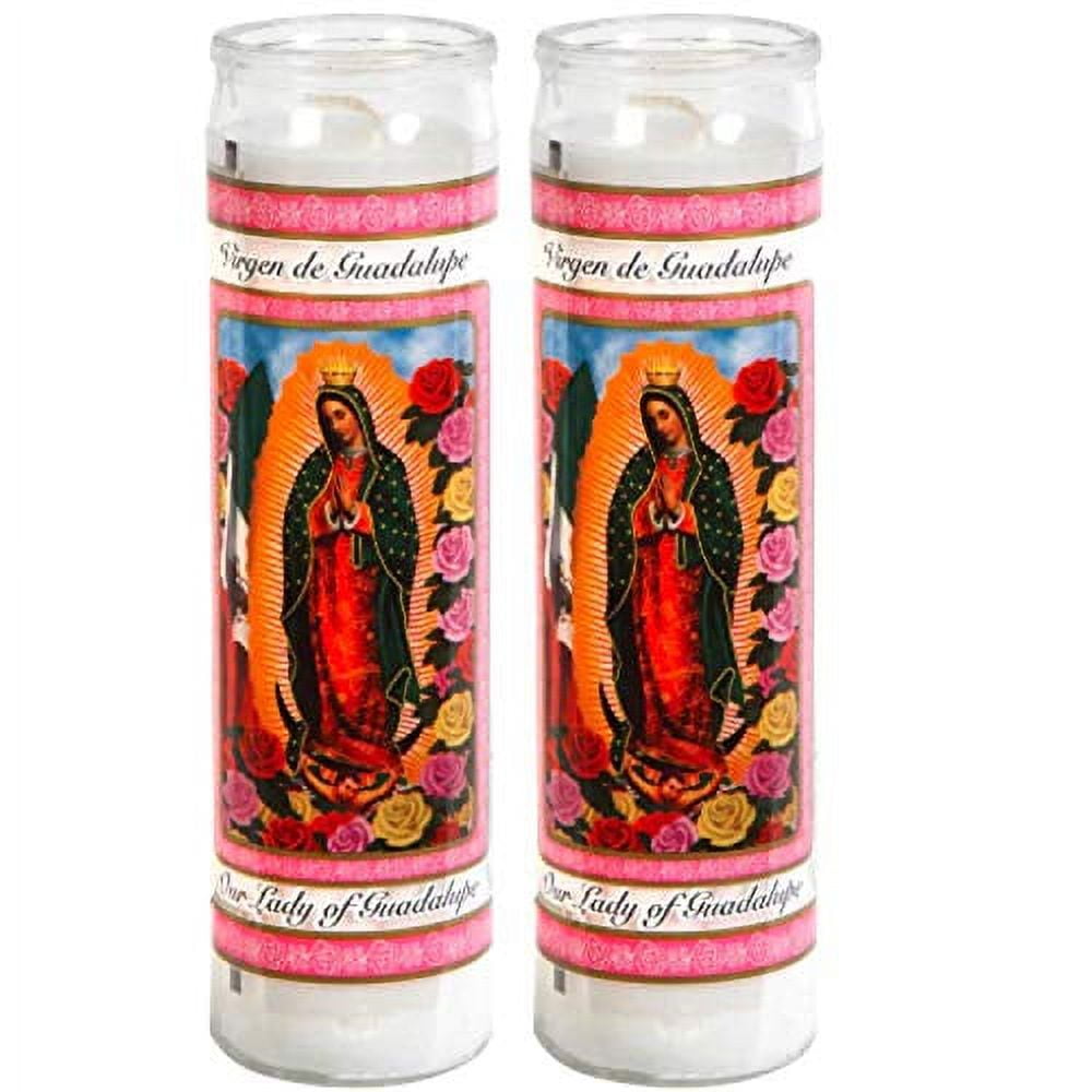 Prayer Candles - Lady of Guadalupe Candle (2 Pc) Great for Sanctuary ...
